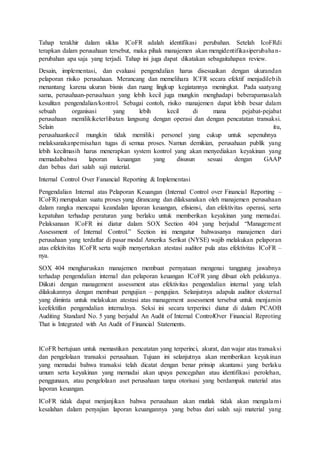 FORUM dan QUIZ Minggu 14 :Internal control over financial reporting ...