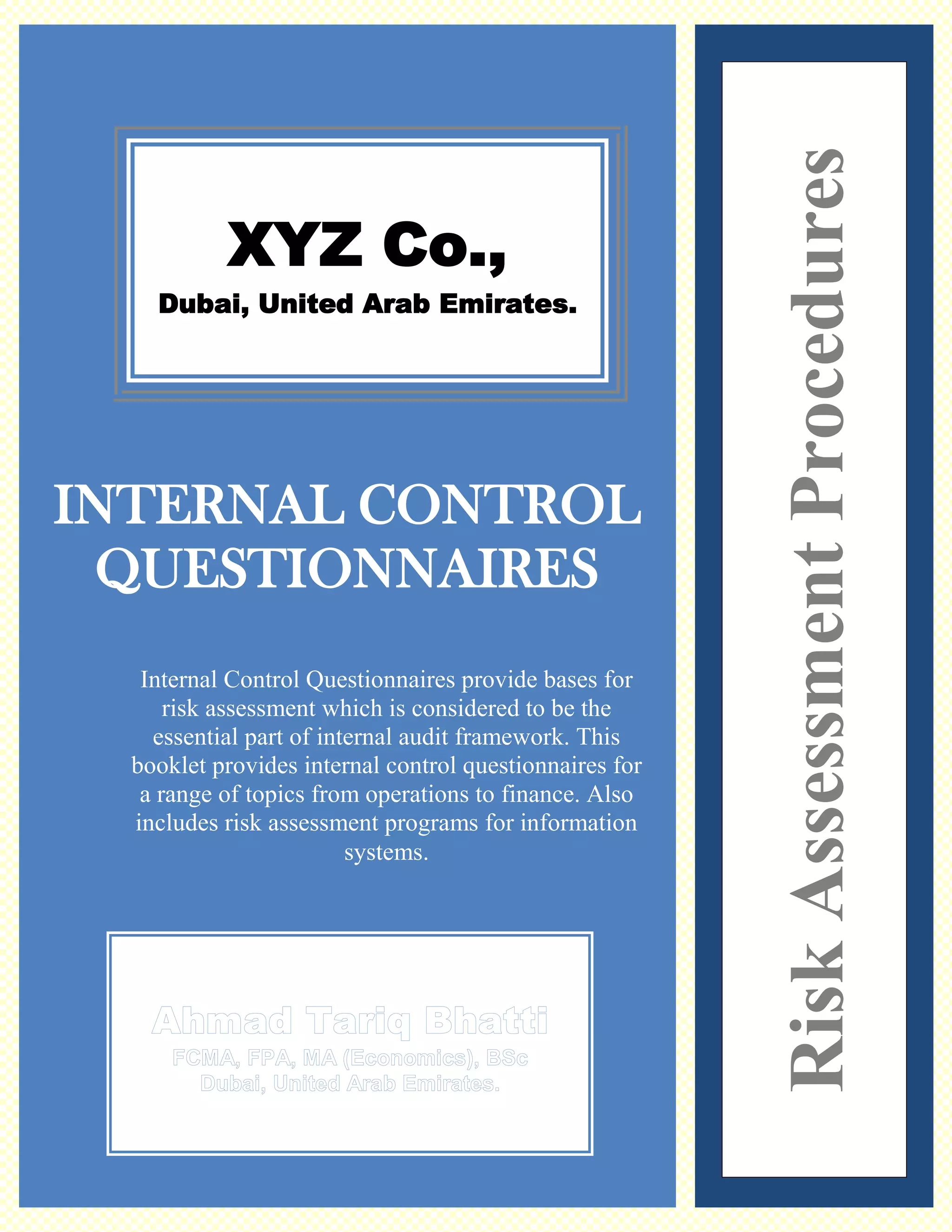 Internal Control Questionnaires (ICQs) | DOCX