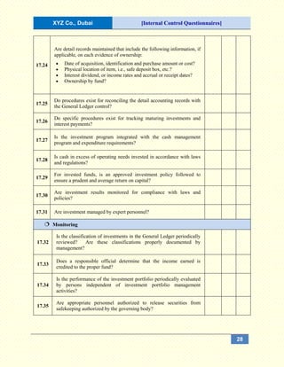 Internal Control Questionnaires (ICQs) | DOCX