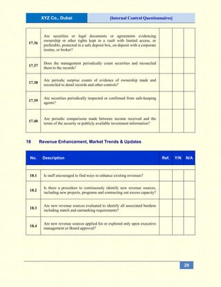 Internal Control Questionnaires (ICQs) | DOCX