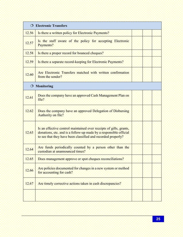 Internal Control Questionnaires | PDF