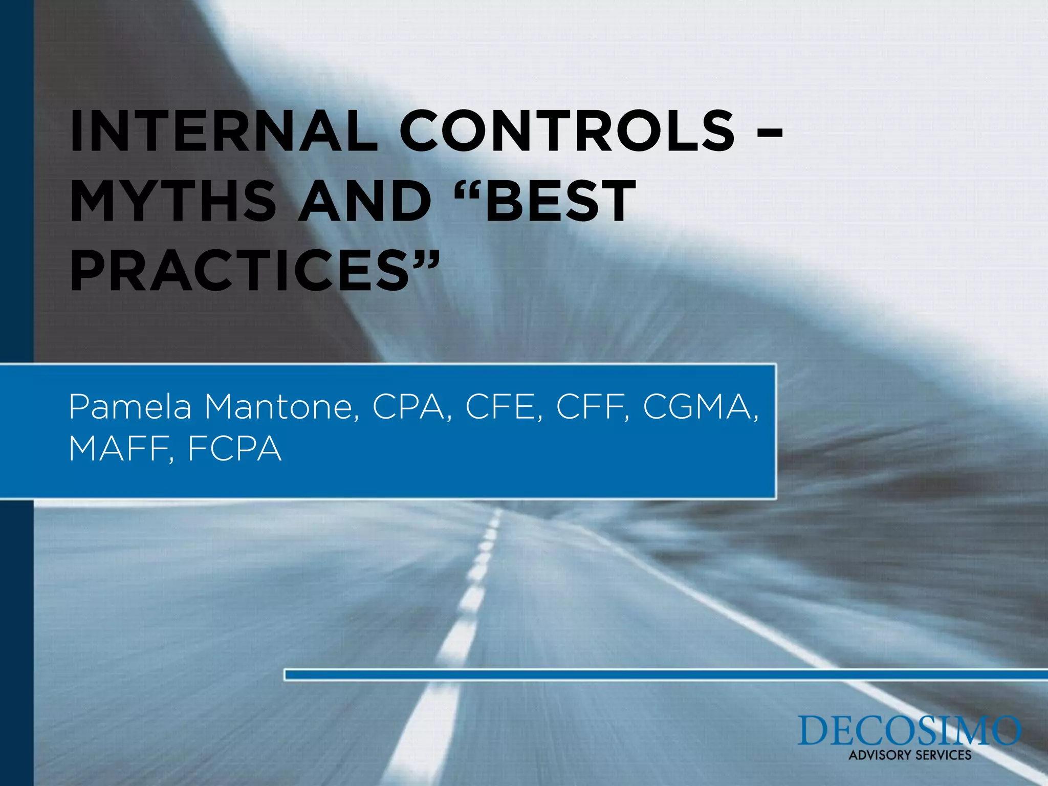 Internal controls myths and best practices | PDF