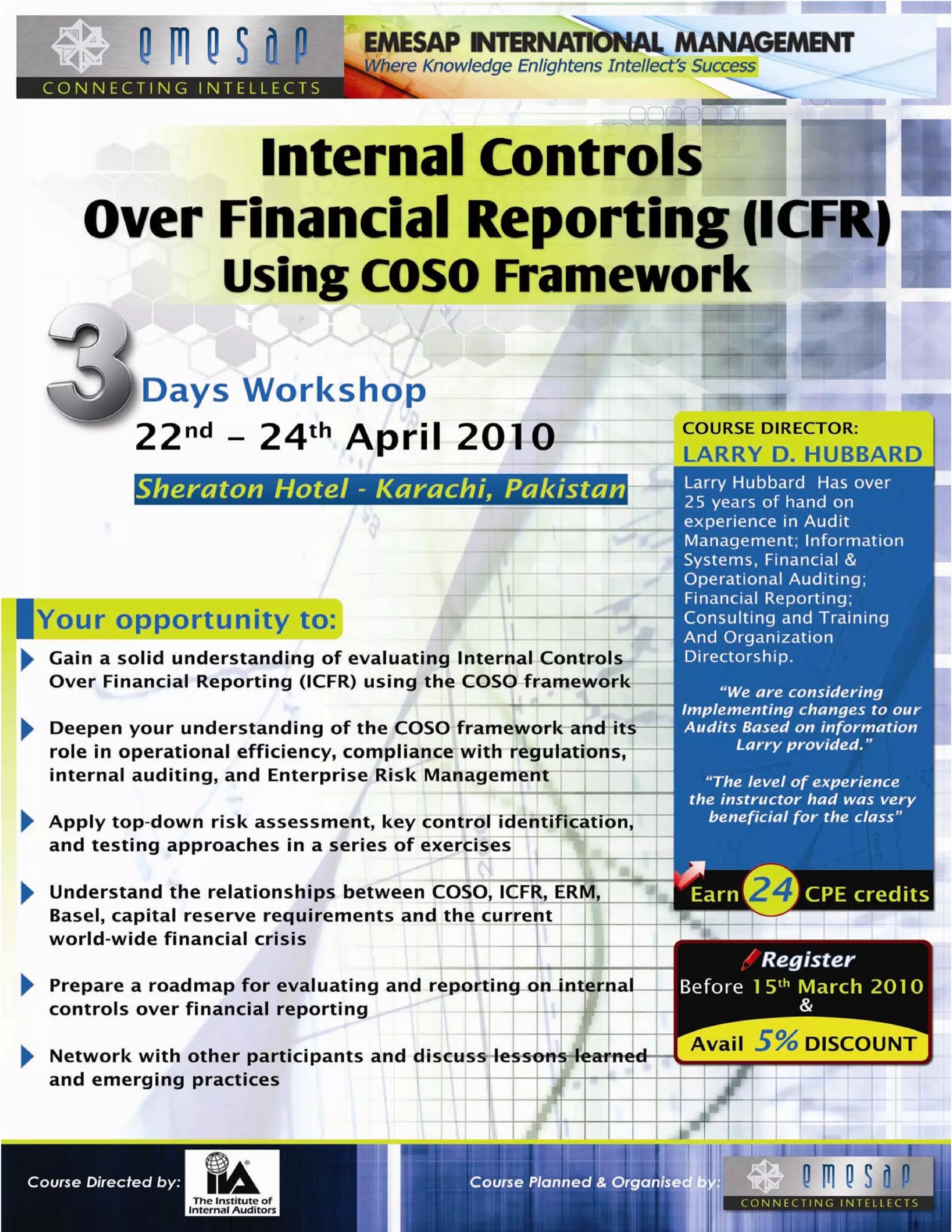 Internal Controls Over Financial Reporting (Icfr) Using Coso Frame Work ...
