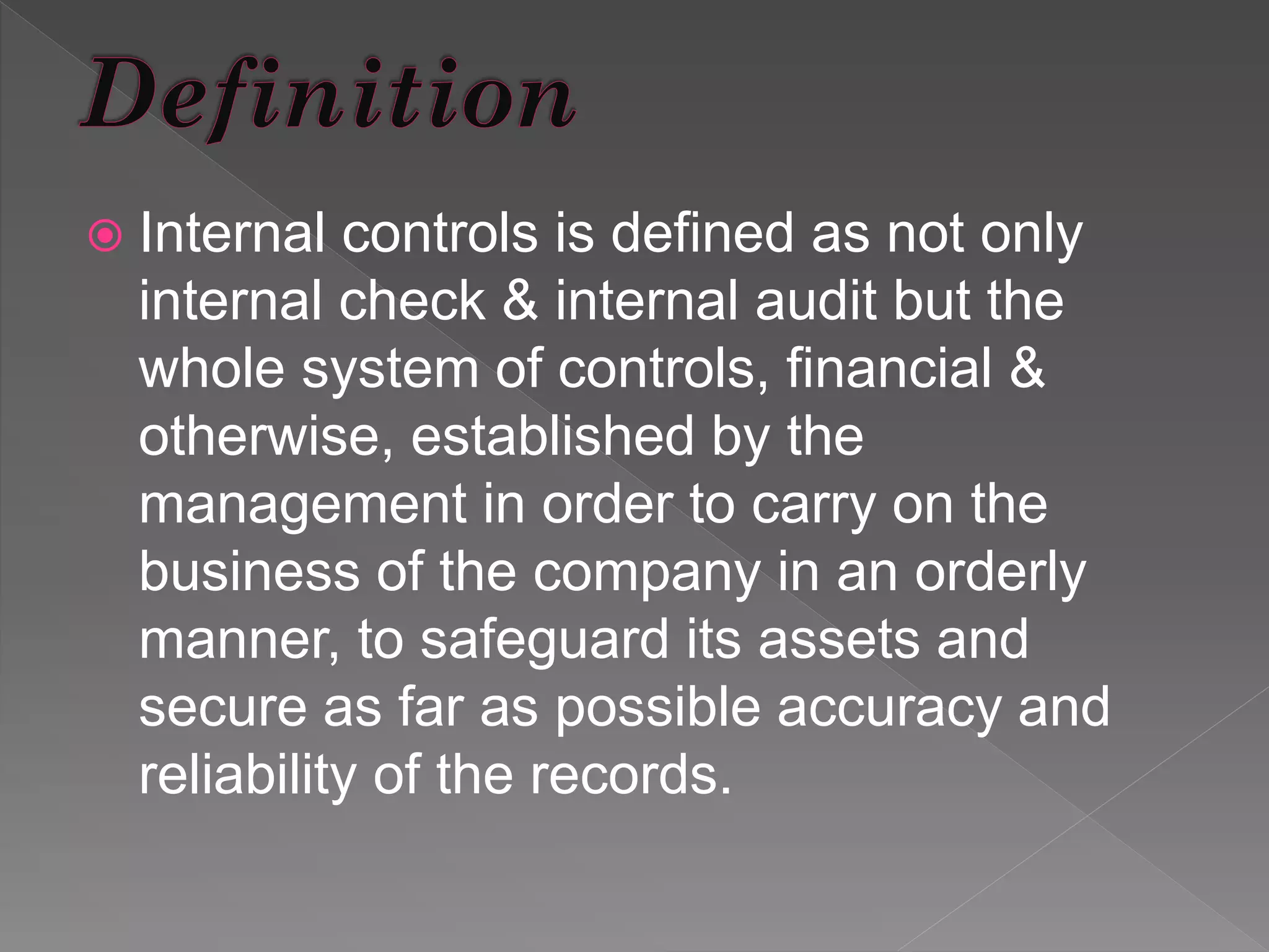 Internal control system | PPTX