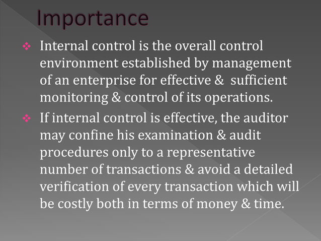 Internal control system | PPTX