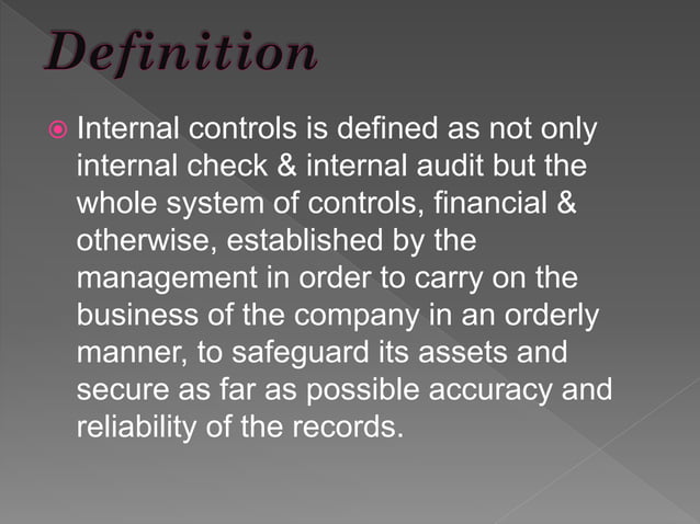 Internal control system | PPTX