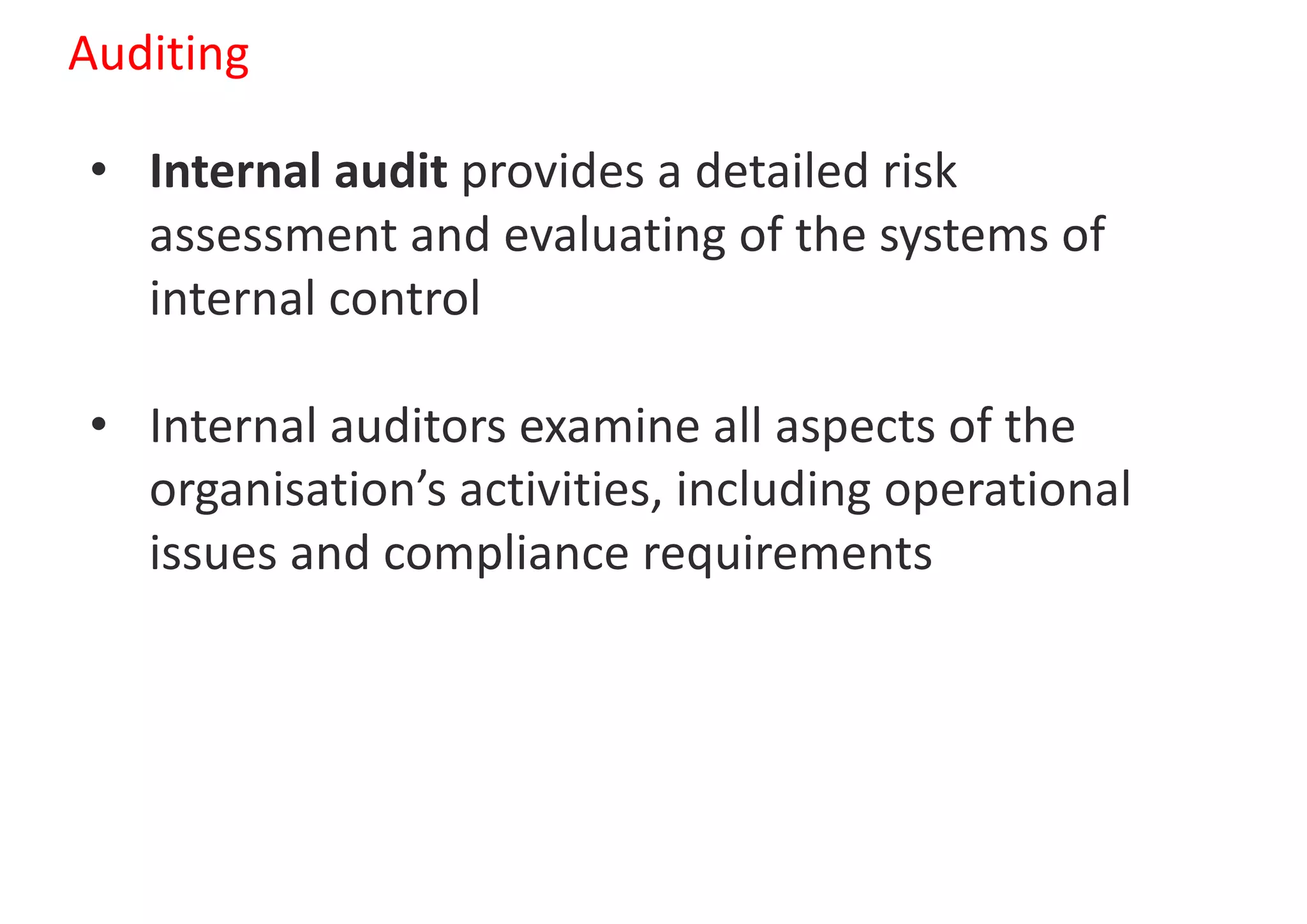 Internal control systems and auditing | PDF