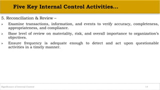 Significance of Internal Controls | PPTX