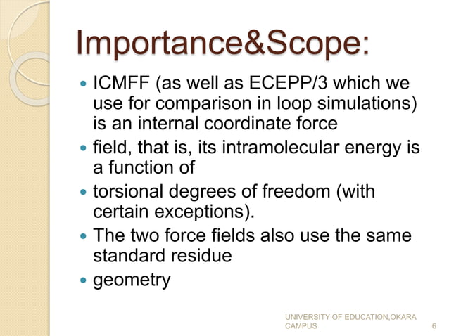 Internal coordinate mechanics | PPT