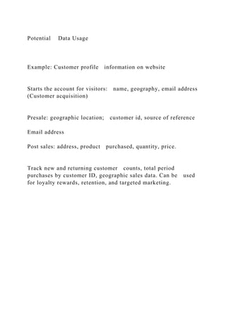 Internal DataEvaluate internal sources of information avai.docx