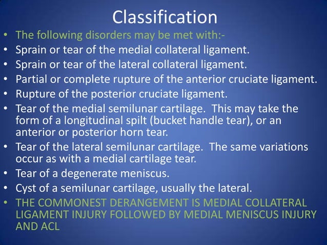 derangement knee ppt | PPTX