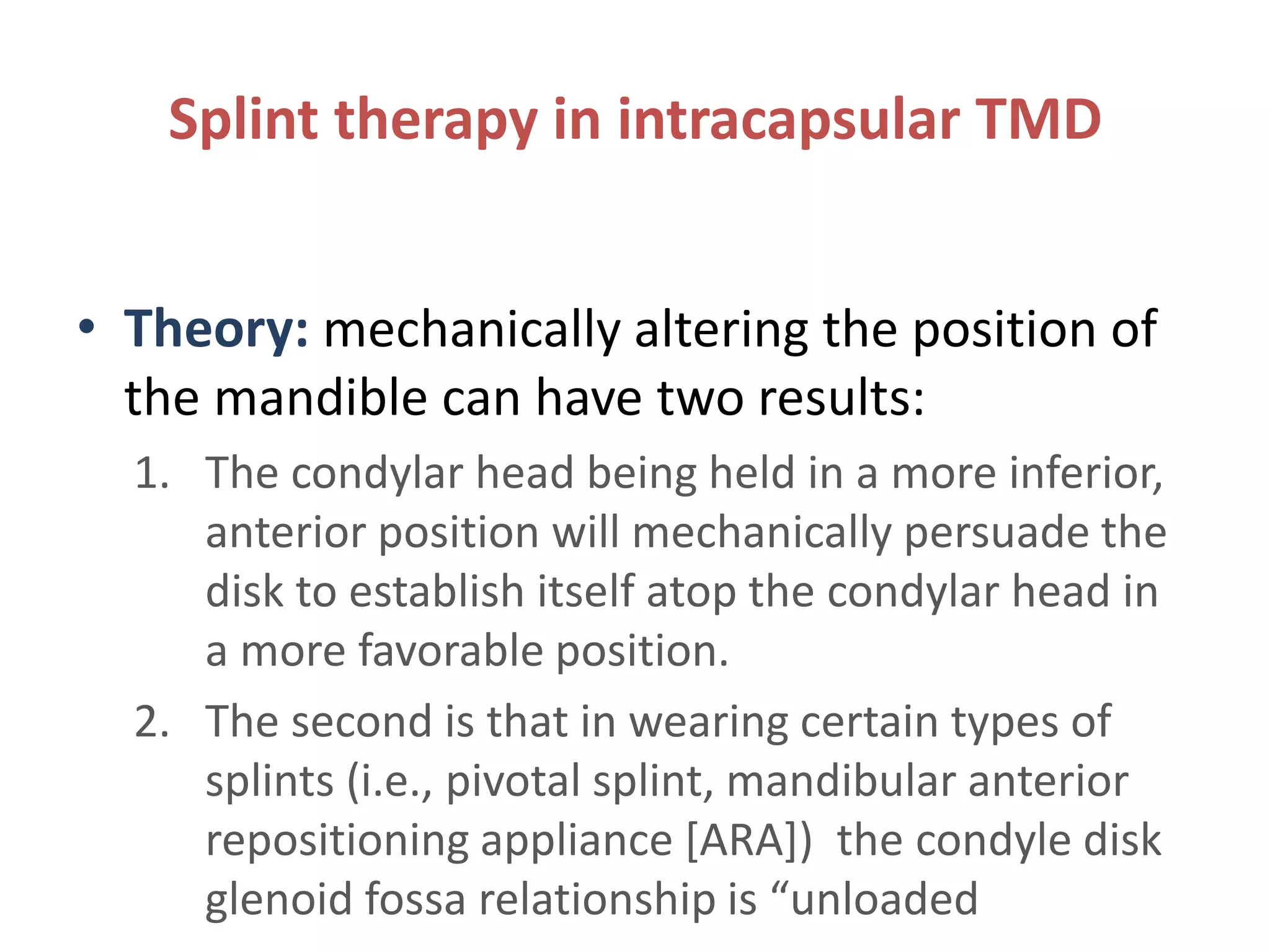 Internal derangement of tmj | PDF