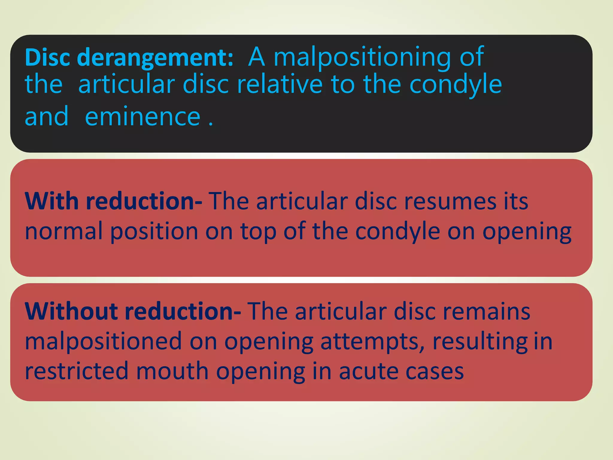Internal derangement of TMJ | PPTX