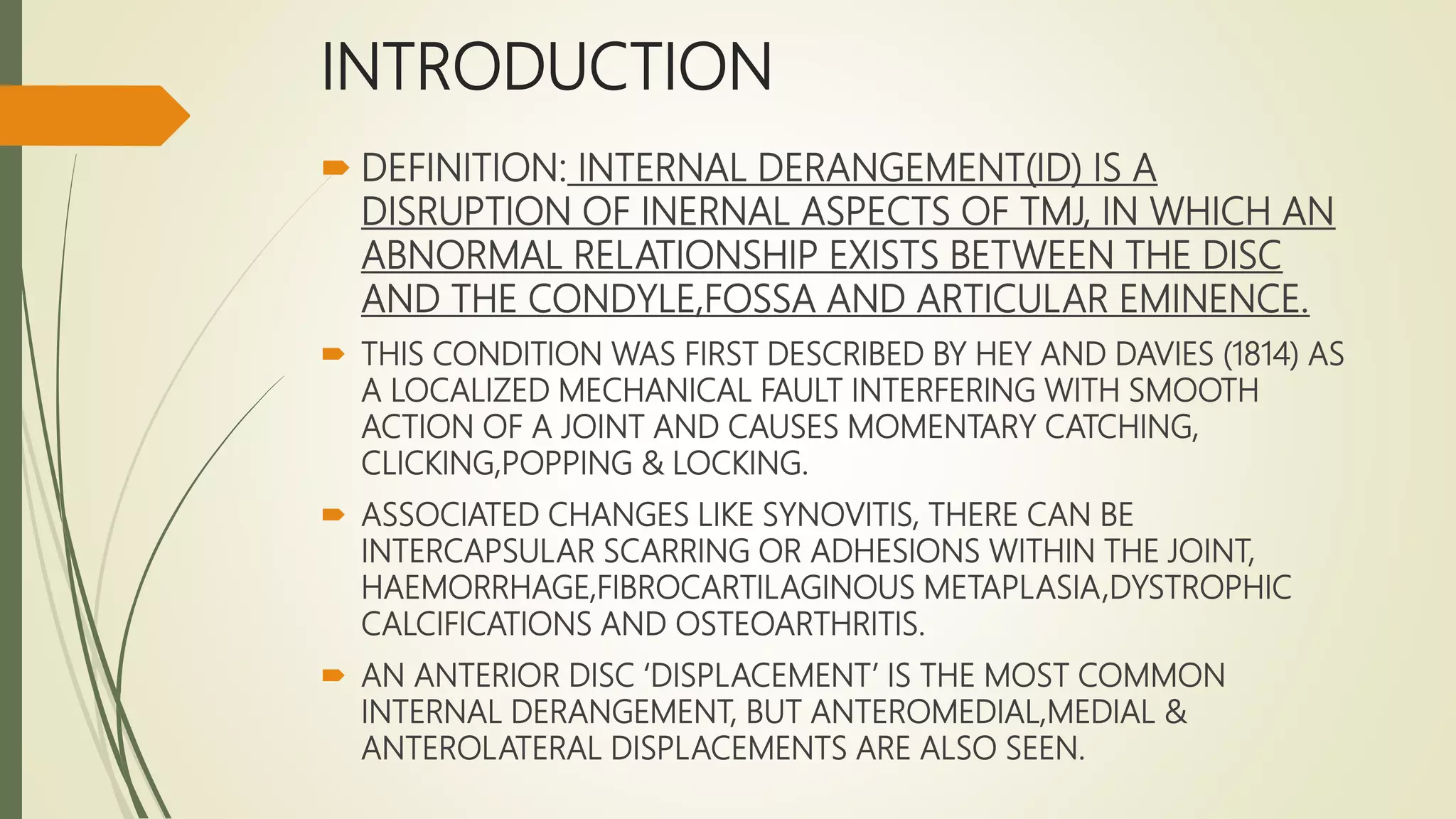 Internal derangements | PPTX