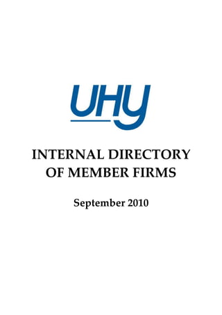 Internal directory september 2010 | PDF