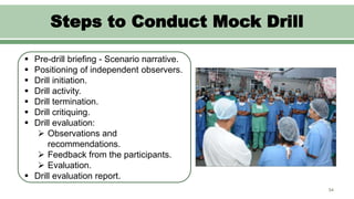 Internal Disaster Preparedness and Management in Hospitals | PPTX