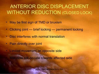Internal disk derangement / implant dentistry course/ implant dentistry ...