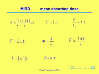Internal dosimetry:Concepts and MIRD formalism | PPT