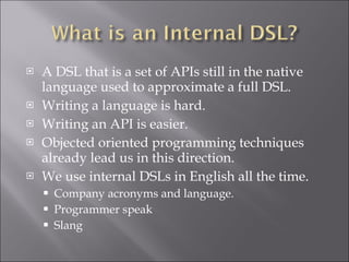 Internal DSLs For Automated Functional Testing | PPT