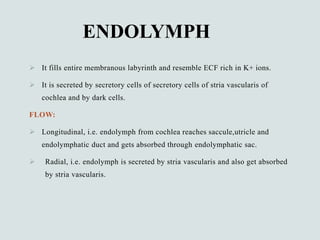 INTERNAL EAR .ENT.pptx for medical students and staffs which is ...