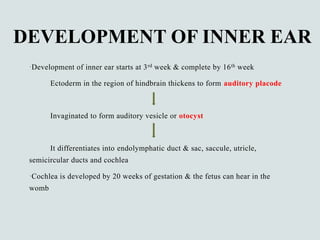 INTERNAL EAR .ENT.pptx for medical students and staffs which is ...