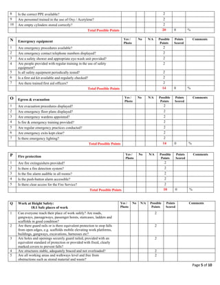 Internal EHS Audit check sheet | PDF