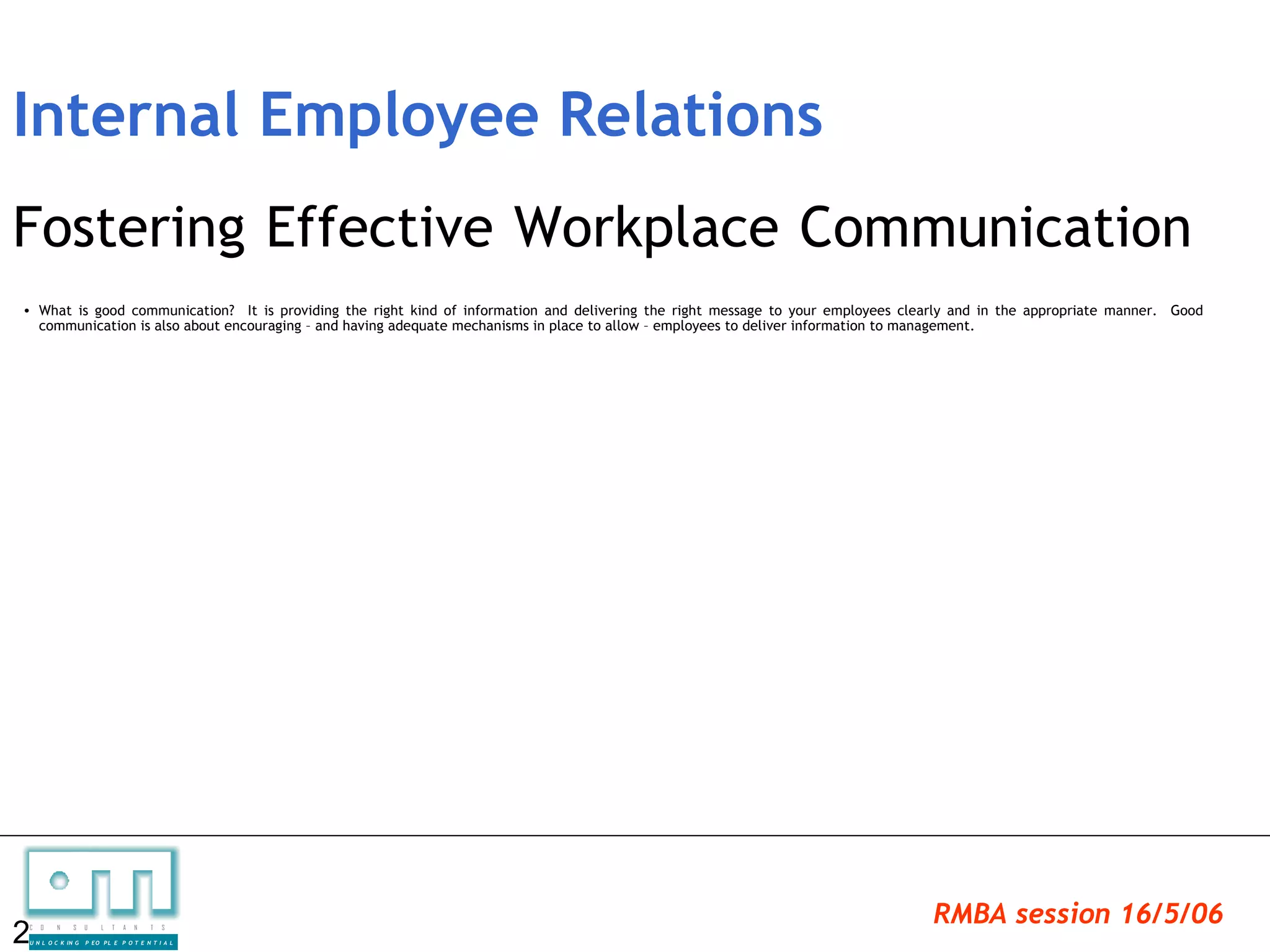 Internal employee relations | PPT