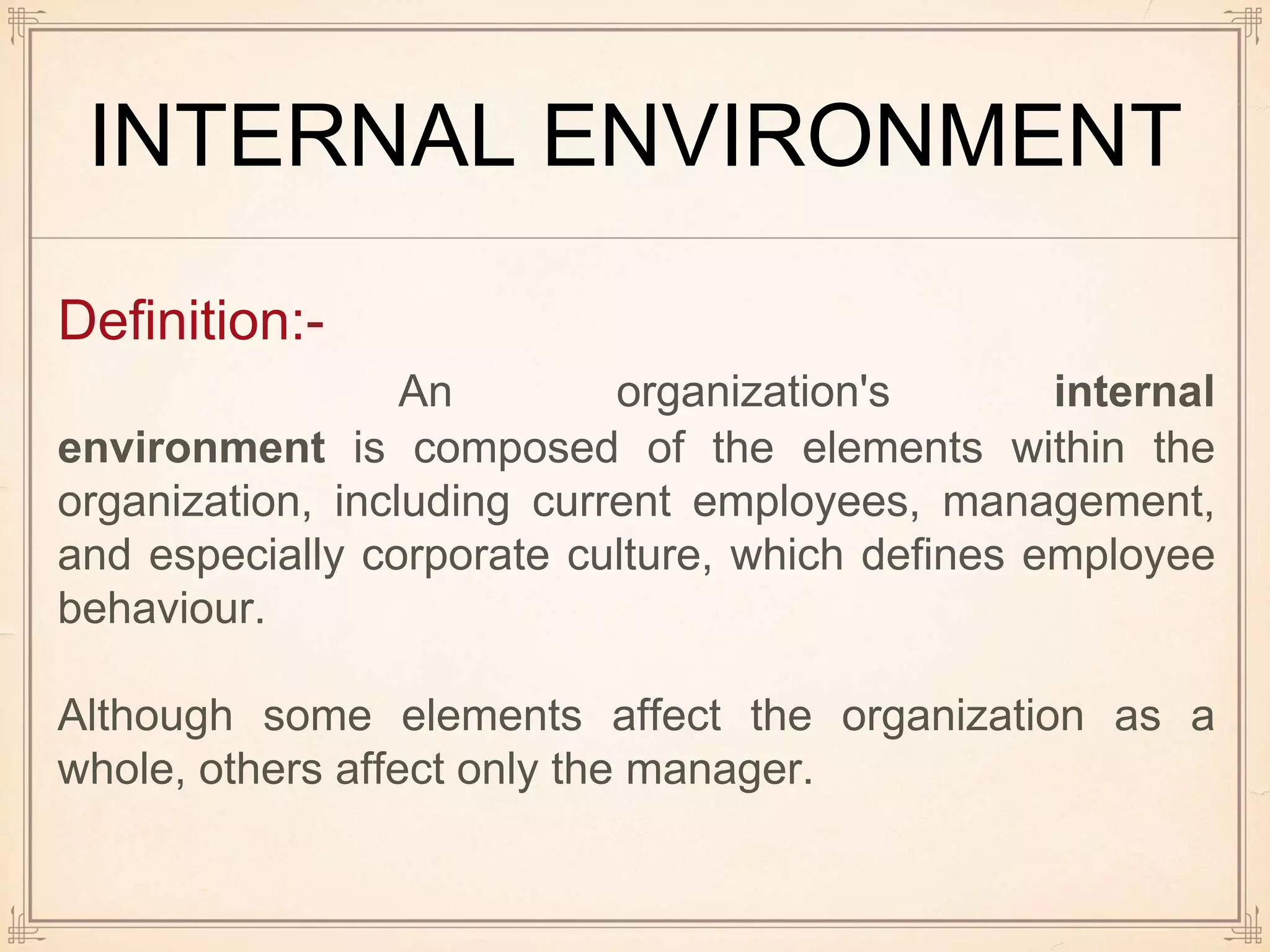 Internal environment | PPTX