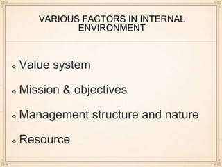 Internal environment | PPTX