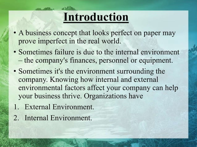 Internal&external environment of organization | PPTX