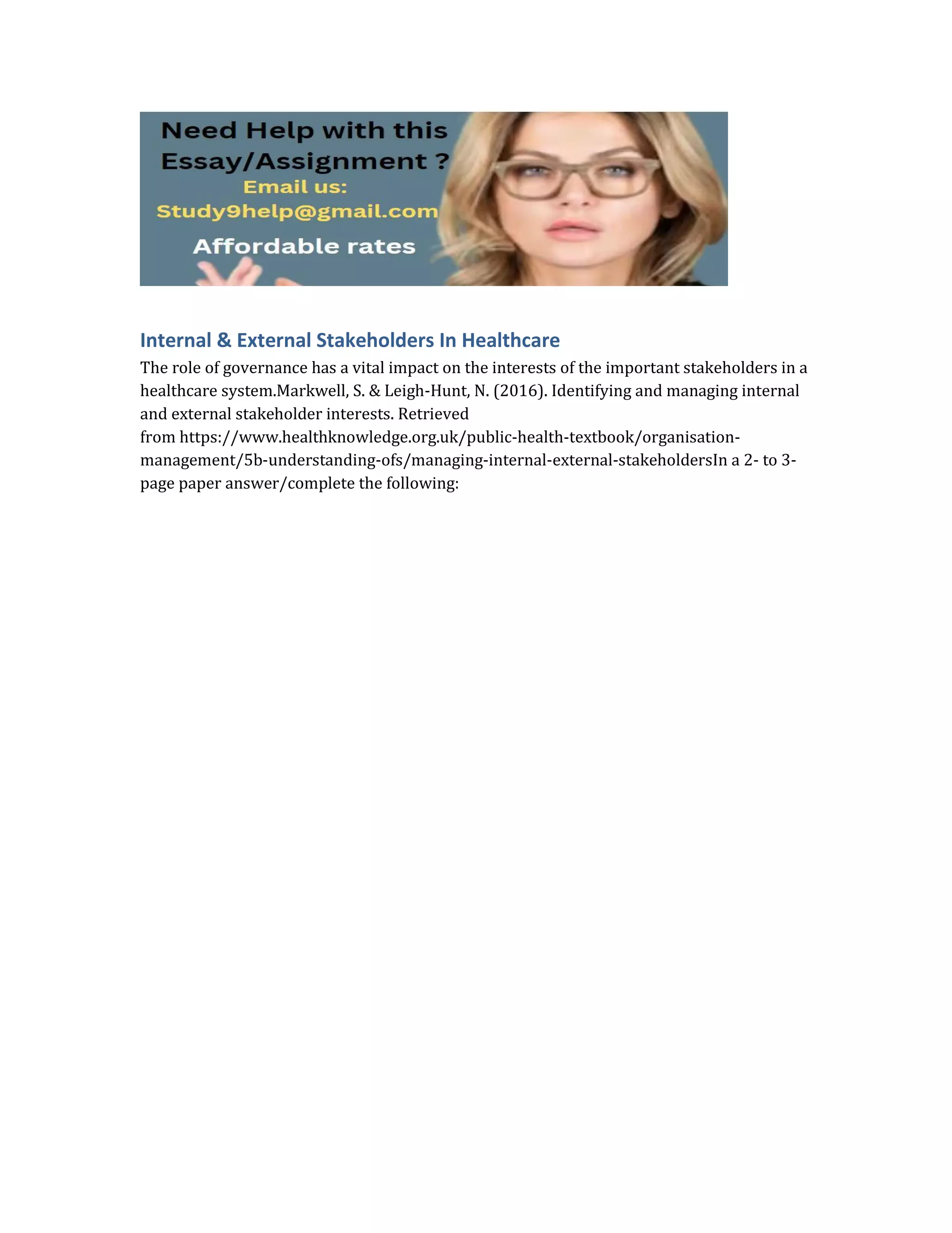 Internal External Stakeholders In Healthcare.pdf