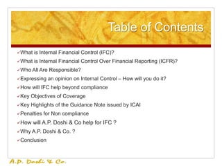 Internal financial control | PPTX
