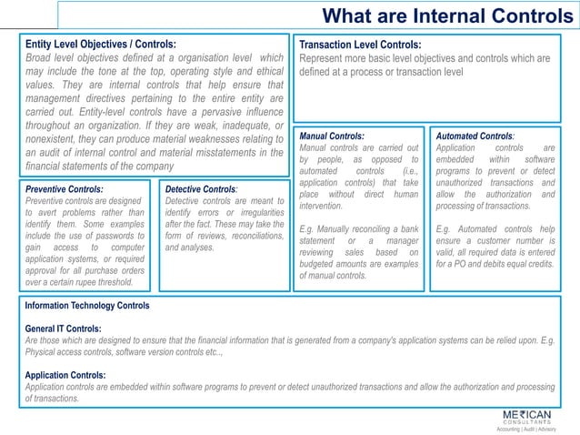 Internal Financial Controls | PPTX | Financial Regulation | Economy