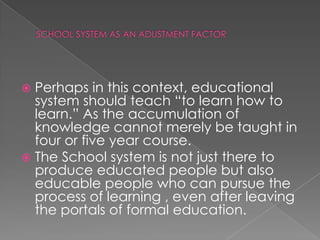 Internal functions of the school system | PPTX