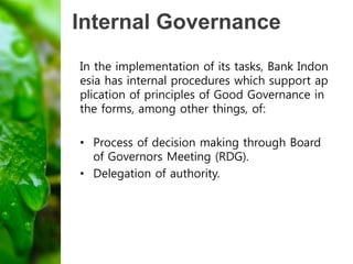 Internal Governance & Audit of Bank Indonesia | PDF
