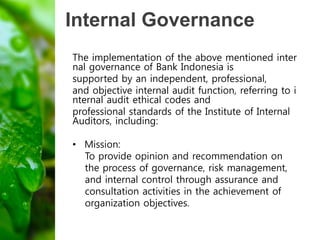 Internal Governance & Audit of Bank Indonesia | PDF