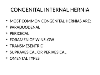 INTERNAL HERNIA of small bowel contents.pptx | Pregnancy | Reproductive ...