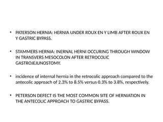 INTERNAL HERNIA of small bowel contents.pptx | Pregnancy | Reproductive ...