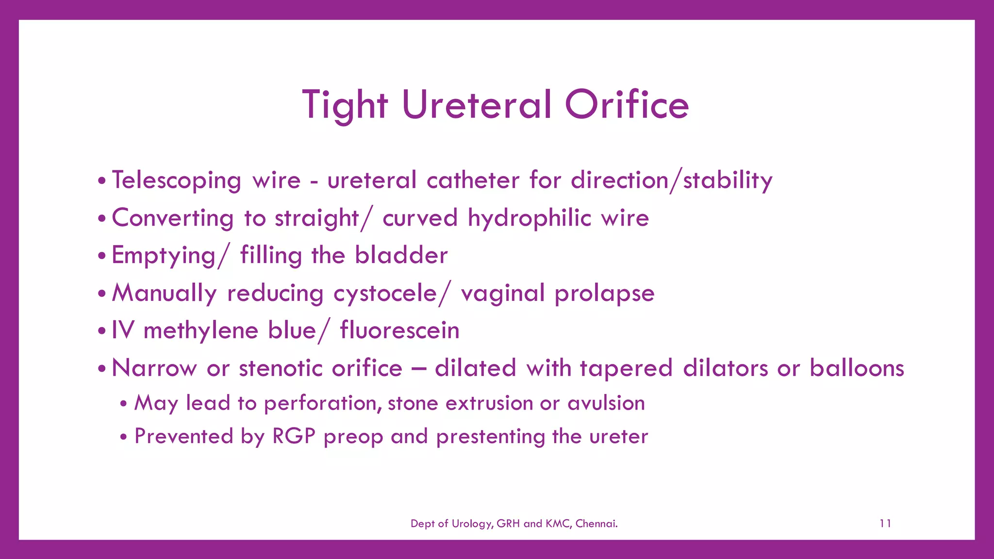COMPLICATIONS OF URETEROSCOPY & ITS MANAGEMENT | PDF