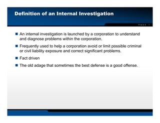 Internal Investigations | PDF