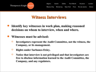 Internal Investigation What To Expect | PPT