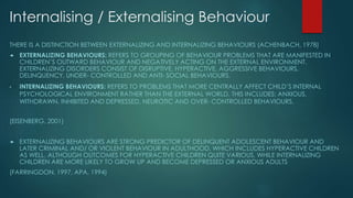 Internalising and Externalizing Behaviours | PPTX