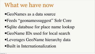 Internalizing location services with geo names | PPT