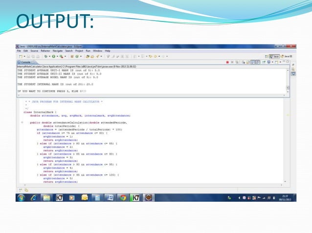 Internal mark calculator | PPT