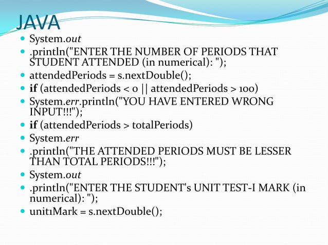 Internal mark calculator | PPT