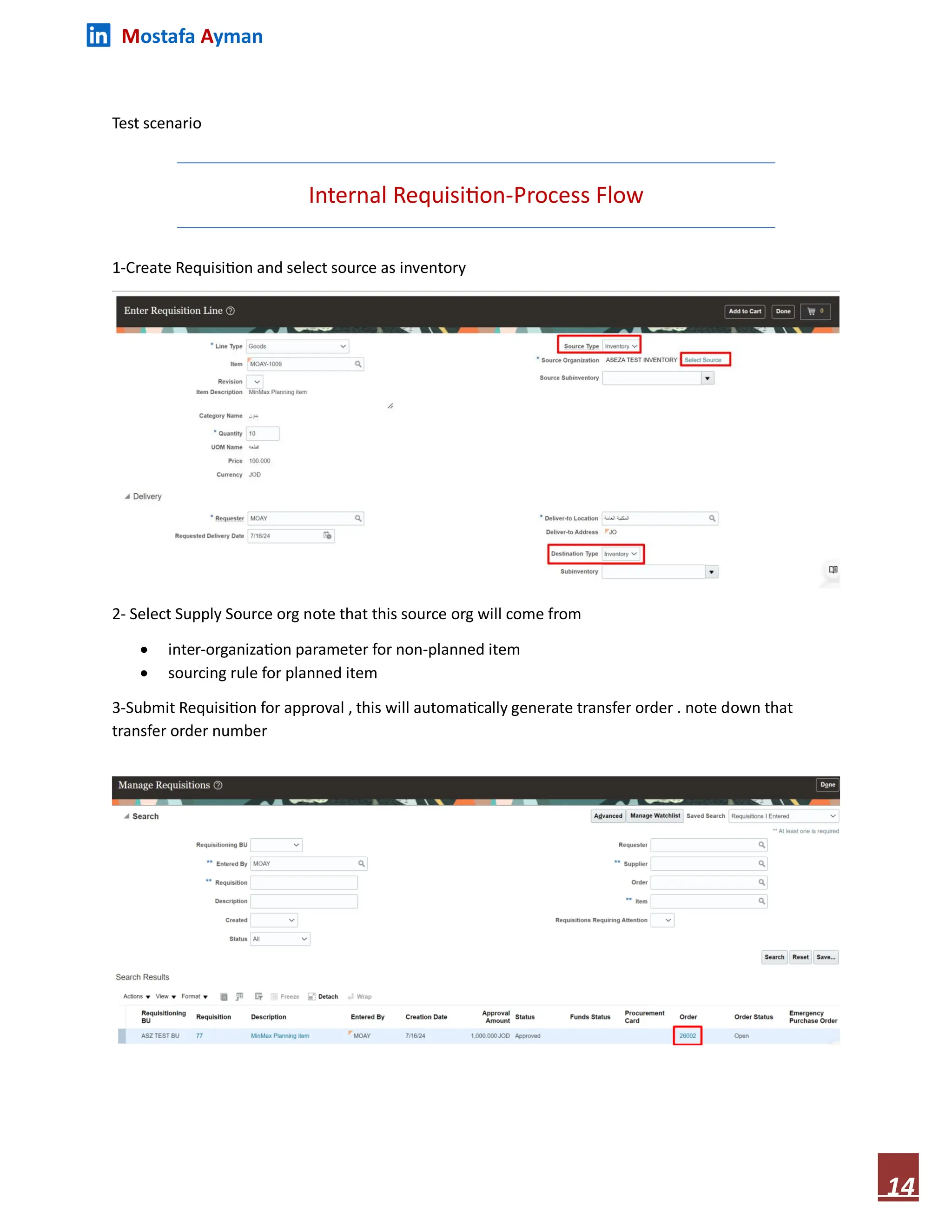 Oracle cloud internal material transfer and internal requisition | PDF ...