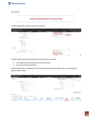 Oracle cloud internal material transfer and internal requisition | PDF