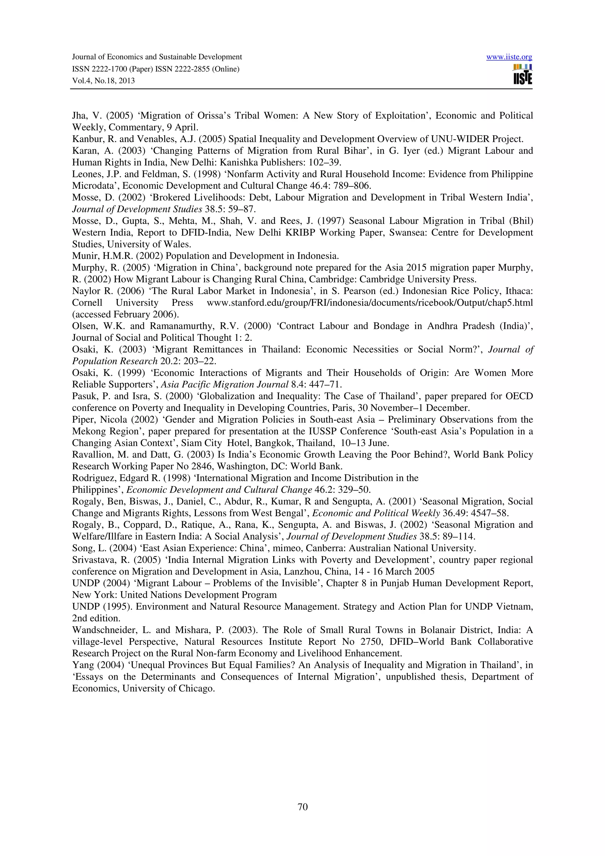 Internal migration and poverty reduction in ghana | PDF