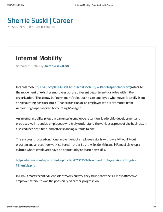 Internal Mobility | PDF