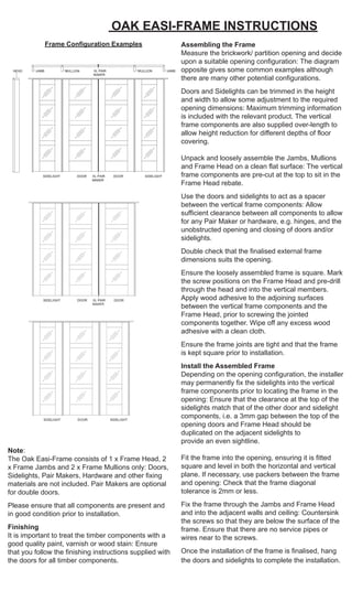 Internal Oak EASI-Frame System | PDF
